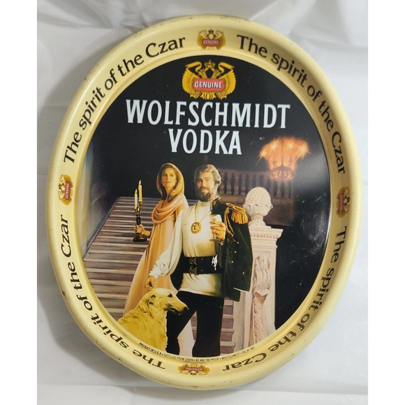 Wolfschmidt Vodka | Accents | Vintage 98s Wolfschmidt Vodka Metal Drink ...